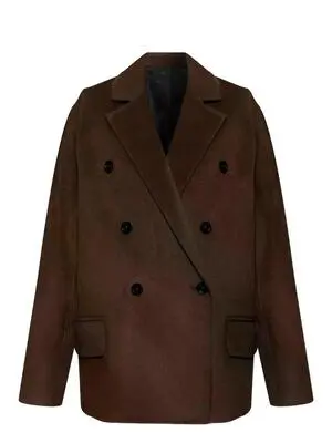 STAND STUDIO Wool-blend Double-breasted Jacket - Brown