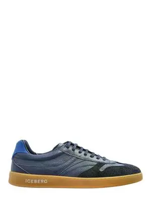 Iceberg Suede-panelled Sneakers - Blue