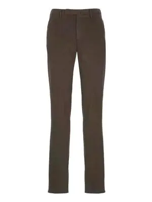 Incotex Pressed-Crease Trousers Brown