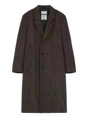 LEMAIRE Herringbone-tweed Overcoat - Brown