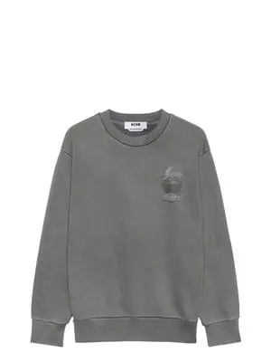 MSGM Graphic-print Sweatshirt - Grey