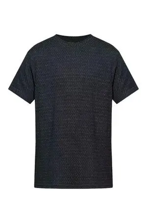 Giorgio Armani Patterned-jacquard T-shirt - Blue