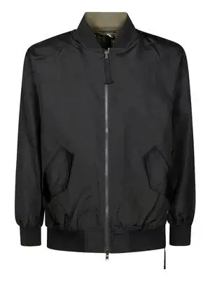Taion Zip-up Reversible Bomber Jacket - Black