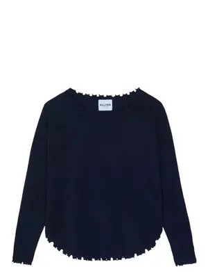 KUJTEN Mela Scalloped Sweater - Blue