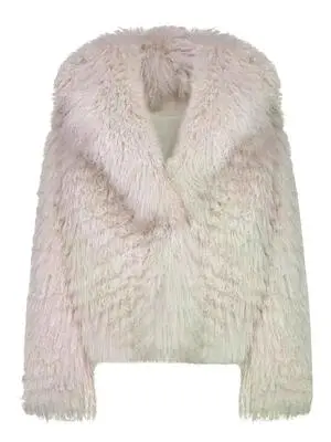 Simonette Ravizza Reversible Mongolian Fur Jacket - Pink