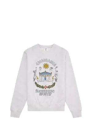 Casablanca Le Temple Du Sport Embroidered Sweatshirt - White