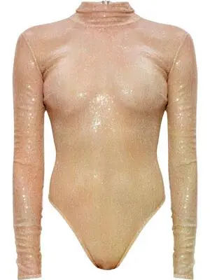 Dsquared2 Sequin Embellished Roll-neck Body - Neutrals