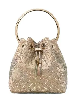 JIMMY CHOO Bon Bon Embellished Shoulder Bag - Gold
