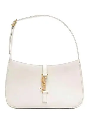 Saint Laurent Le 5 À 7 Leather Shoulder Bag - White