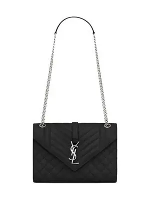 Saint Laurent Medium Envelope Shoulder Bag - Black