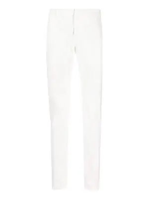 DONDUP Tapered Cotton-blend Chinos - White