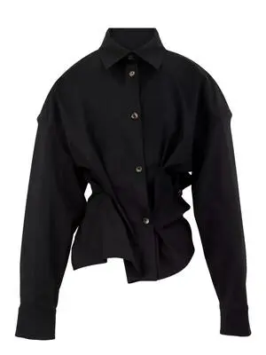 A.W.A.K.E. Mode Twisted-detail Shirt - Black