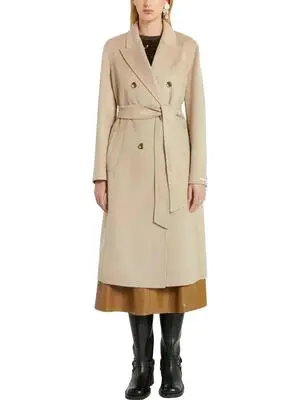Marella Double-breasted Belted Coat - Neutrals