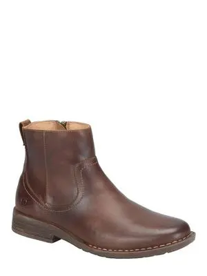 BØRN Reed Zip-up Boot - Brown Full Grain