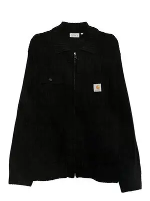 Carhartt Work In Progress Logo-patch Cardigan - Black