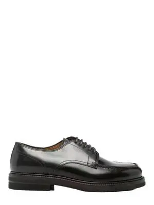 HENDERSON BARACCO Leather Lace-up Derby Shoes - Brown