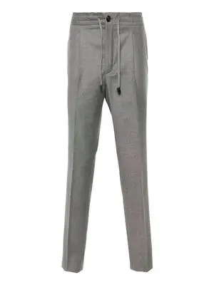 Incotex Drawstring Wool Trousers - Grey