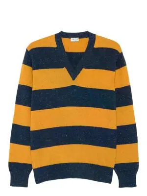 GALLIA V-Neck Wool Sweater