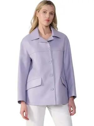 FURNIQ UK Colette Leather Jacket - Lilac