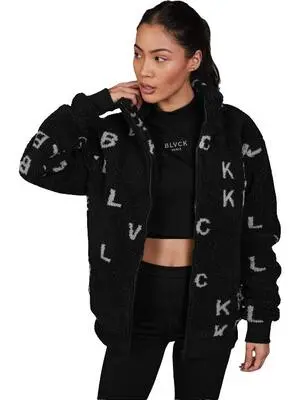 BLVCK Monogram Fleece Jacket - Black
