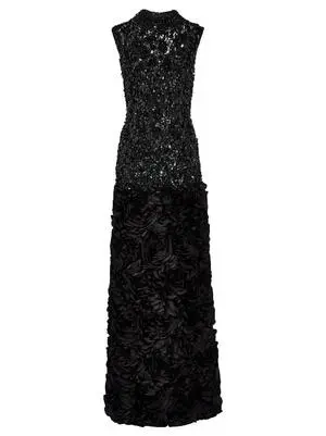 Jenny Packham Julianne Sequin-embellished Ruffle Maxi Dress - Liquorice
