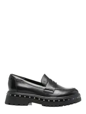 TAMARIS 50mm Studded Penny Loafers - Black