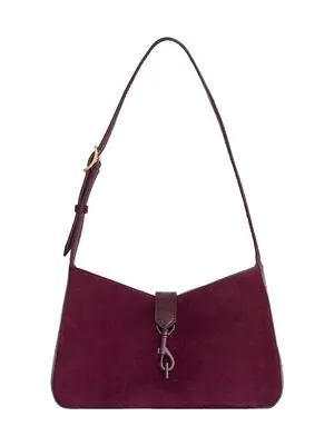 Rebecca Minkoff Small Megan Suede Shoulder Bag - Mulberry