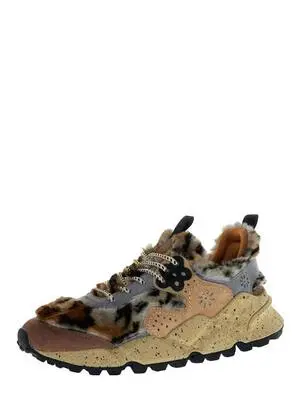 FLOWER MOUNTAIN Kotetsu Faux Shearling Sneakers - Anthracite