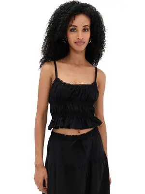 Peixoto Amelia Cropped Top - Black
