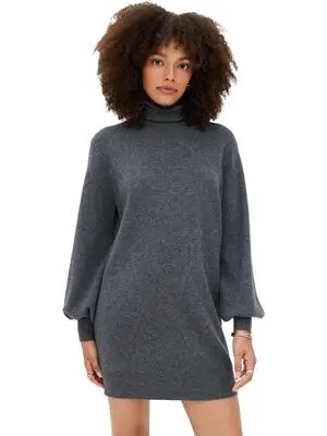 Susana Monaco Turtleneck Mini Sweater Dress - Melange Grey