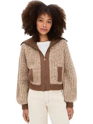Ba&sh Rabel Knit Cardigan - Marron