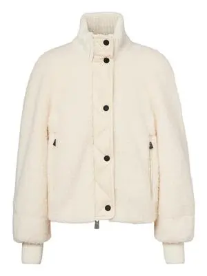 Moncler Ayles Virgin Wool-trimmed Down Jacket - White