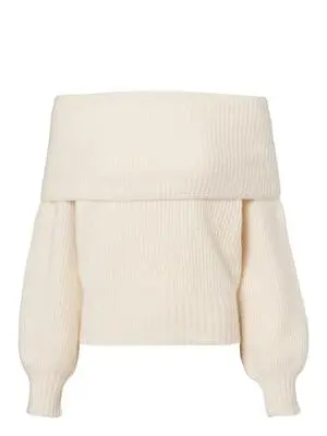 Jardin Des Orangers Off-shoulder Cashmere And Silk Sweater - White