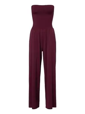 ERES Dao Strapless Jersey Jumpsuit - Burgundy