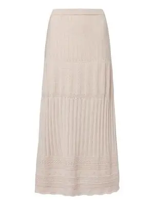 ERES Rythmee Pointelle Midi Skirt - Beige