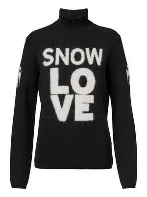 Toni Sailer Intarsia Wool Sweater - Black