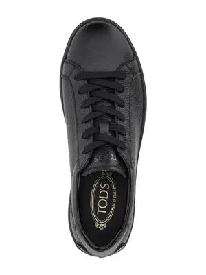 TOD'S Grained Calfskin Low-top Sneakers - Black