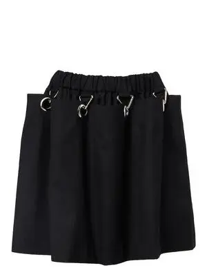 Noir Kei Ninomiya Wool Miniskirt - Black
