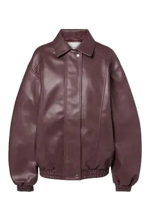 THE FRANKIE SHOP Prescott Oversized Jacket - Burgundy