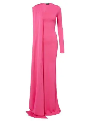 DAVID KOMA Scarf-Detail Jersey Gown