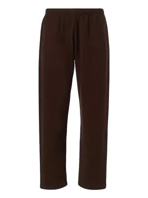 Stone Island Marina Logo Cotton Fleece Sweatpants - Brown