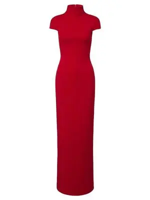 Solace London Lang Crepe Maxi Dress - Red