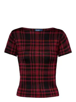 Polo Ralph Lauren Plaid Viscose Top - Red