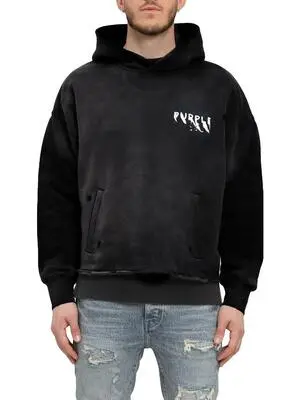 PURPLE BRAND Heavyweight Fleece Hoodie - Black