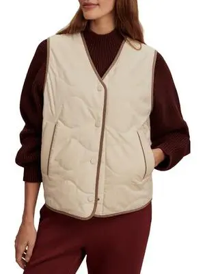 Varley Lori Reversible Gilet - Ash Taupe/birch