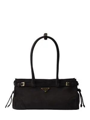 Prada Medium Suede Handbag Grey