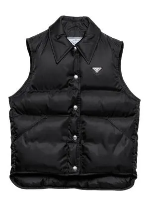 Prada Re-nylon Down Vest - Black