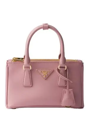 Prada Galleria Mini Saffiano Leather Bag Peach