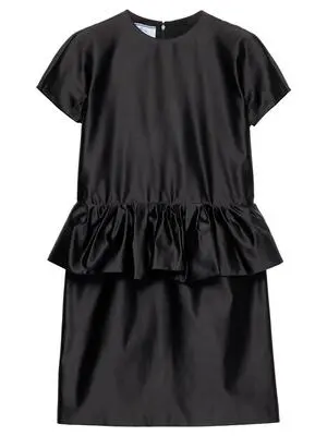 Prada Duchesse Silk Mini-dress - Black