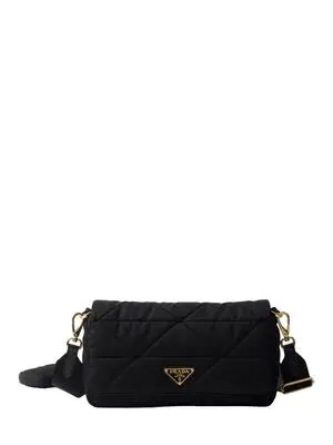 Prada Padded Re-nylon Shoulder Bag - Black